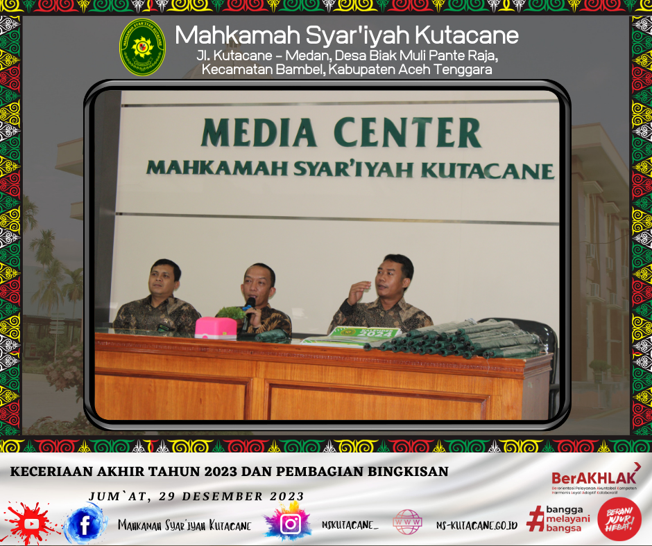 Keceriaan Mahkamah Syar`iyah Kutacane Di Akhir Tahun 2023