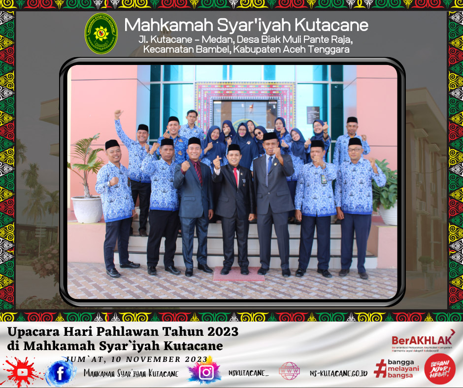 Wakil Ketua Mahkamah Syar`iyah Kutacane Pimpin Upacara Peringatan Hari